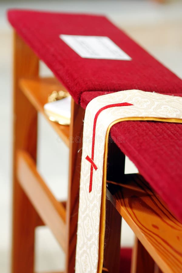 Catholic Stole in Catholic Church Stock Image - Image of christ, bury ...