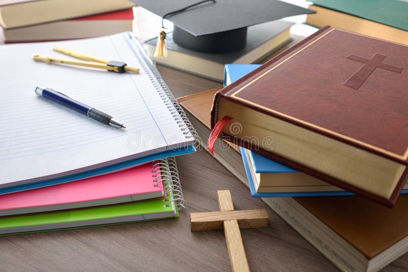 Religious Studies with a Table with Educational Materials Elevated View ...