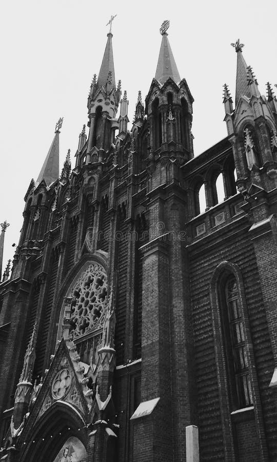 Catholic temple stock image. Image of moscow, castle - 93478697