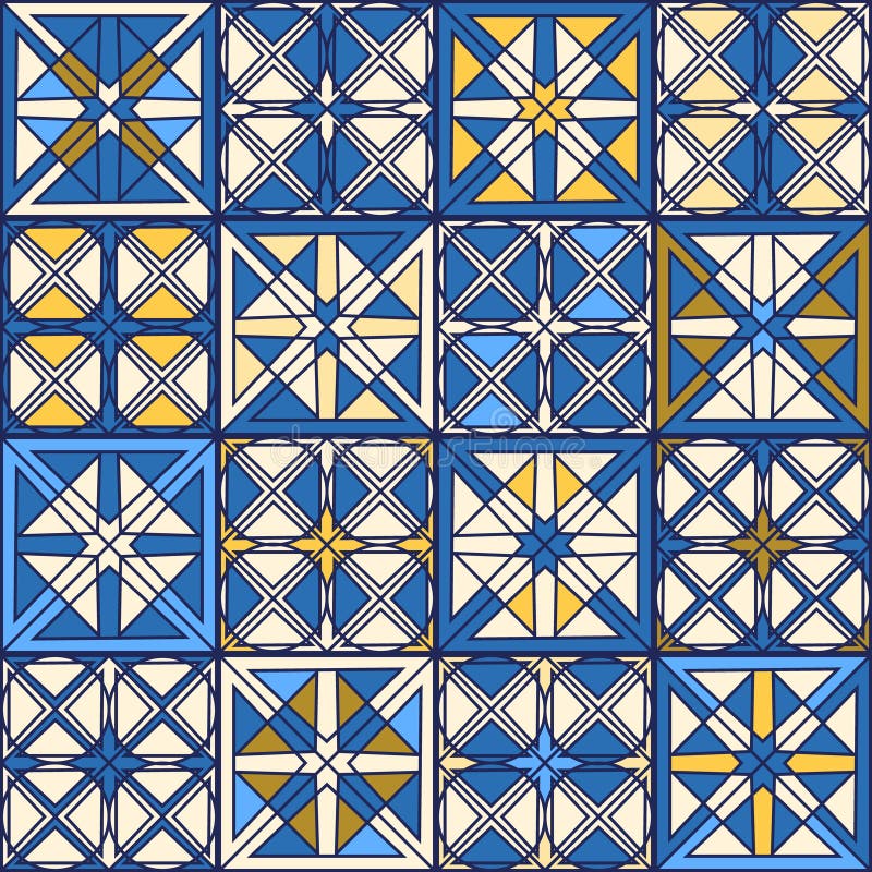 Catholic Tile Inspired Seamless Pattern. Vector Design Stock Vector ...