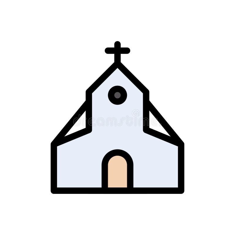 Catholic Vector Color Line Icon Stock Vector - Illustration of cross ...