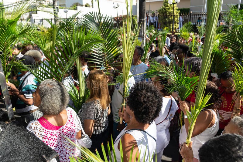 Catholic Worshipers Hold Palm Branches for Palm Sunday Mass Editorial ... Catholic Worshipers Hold Palm Branches for Palm Sunday Mass Editorial ...