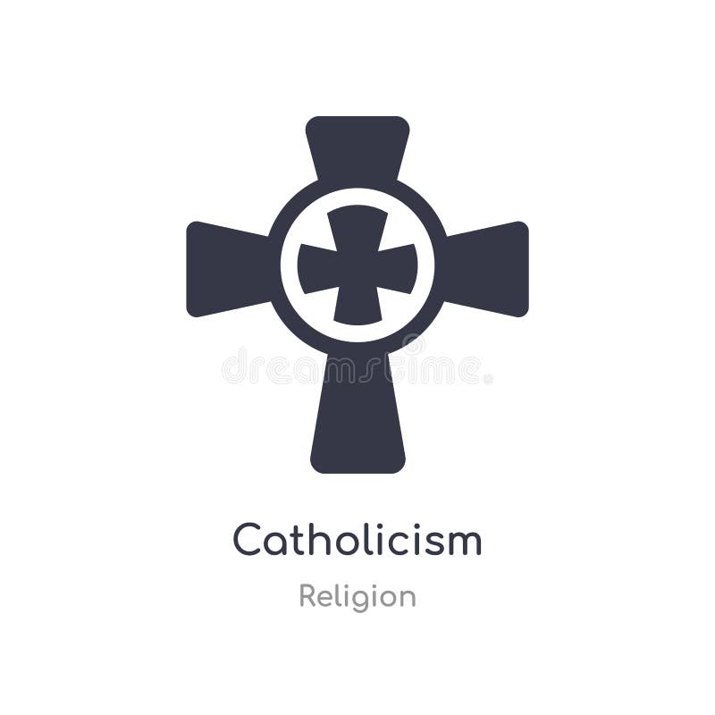 Catholicism Icon. Isolated Catholicism Icon Vector Illustration from ...