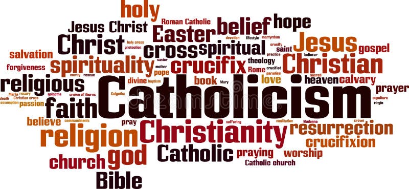 Catholicism word cloud stock vector. Illustration of faith - 161548090
