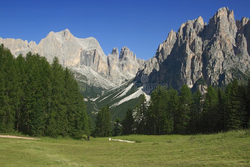 Catinaccio Mountain, Italian Dolomites Stock Image - Image of ecology ...