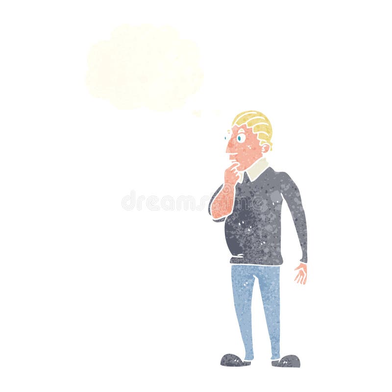 Catoon curious man stock illustration. Illustration of afraid - 37025236