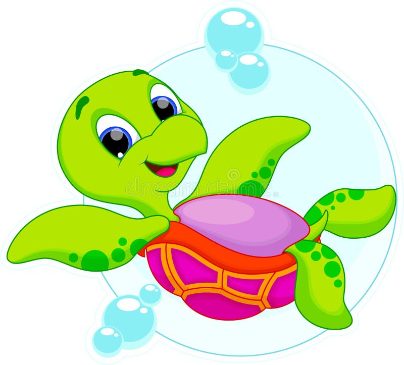 Catoon feliz de la tortuga stock de ilustración. Ilustración de feliz ...