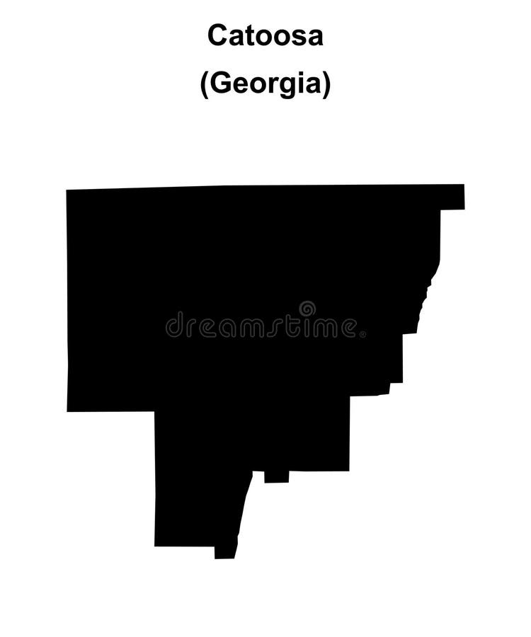Catoosa outline map stock vector. Illustration of tourism - 357890982