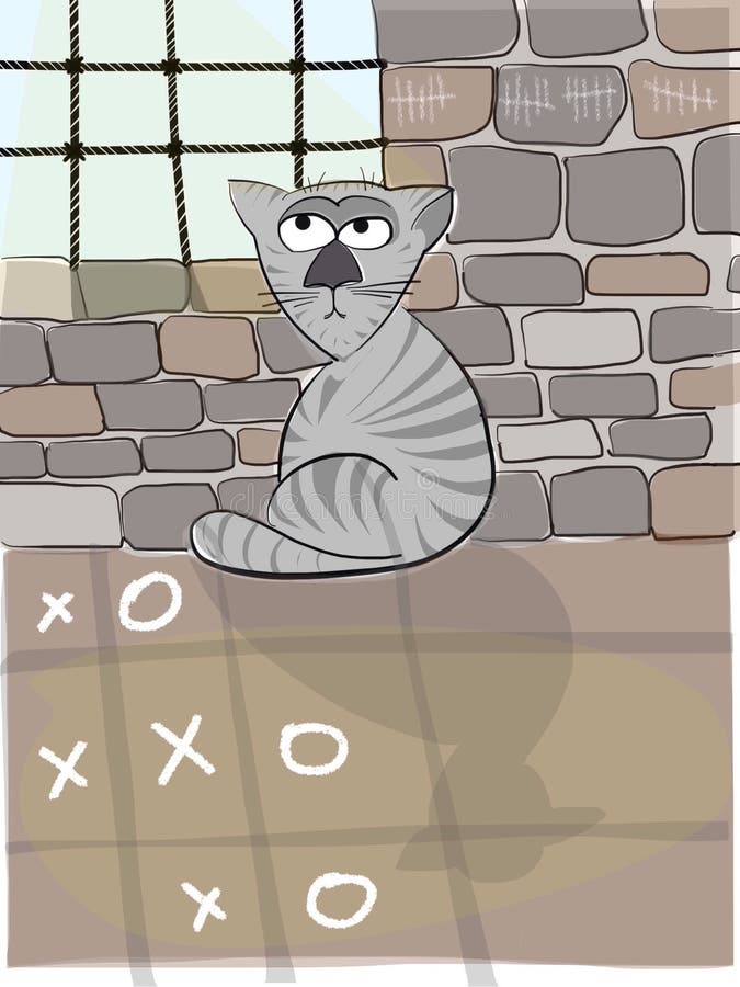 Catowsky, the thinking cat stock illustration. Illustration of hard ...