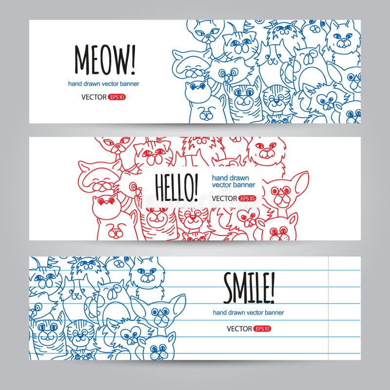 Funny Banners Cats Stock Illustrations – 248 Funny Banners Cats Stock ...
