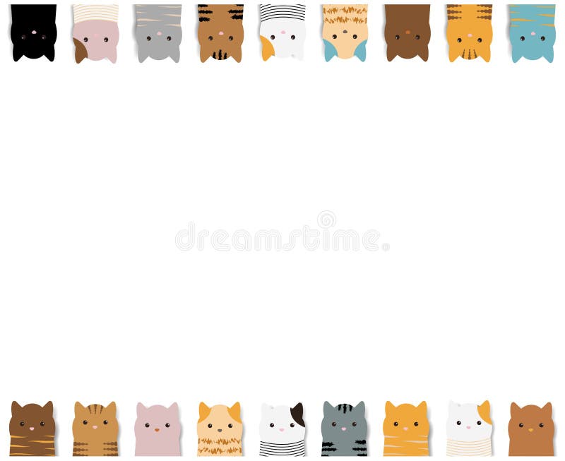 Cats Paw Border with Isolated Transparent Background Stock Vector ...