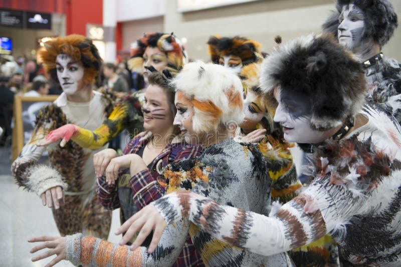 Cats cosplayers editorial stock image. Image of production - 27384444