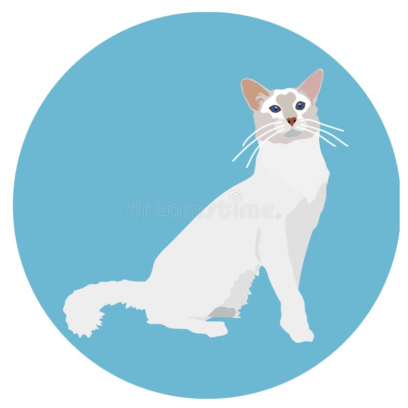 Cats of Different Breeds. Icons. Vector Image in a Flat Style ...