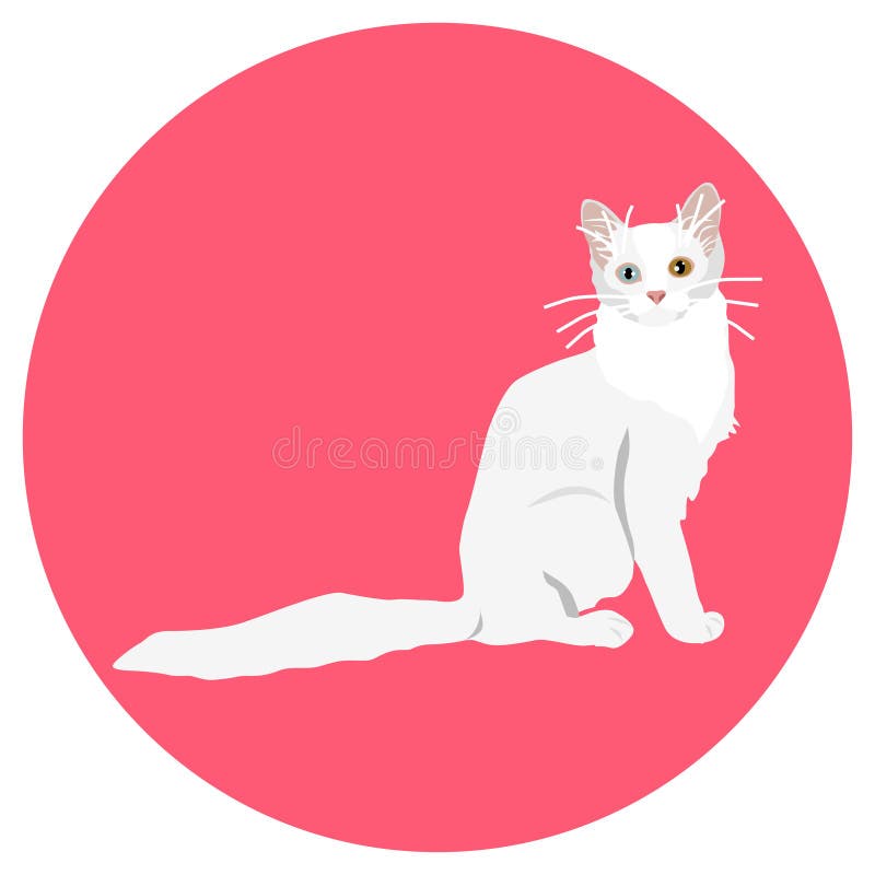 Cats of Different Breeds. Icons. Vector Image in a Flat Style ...