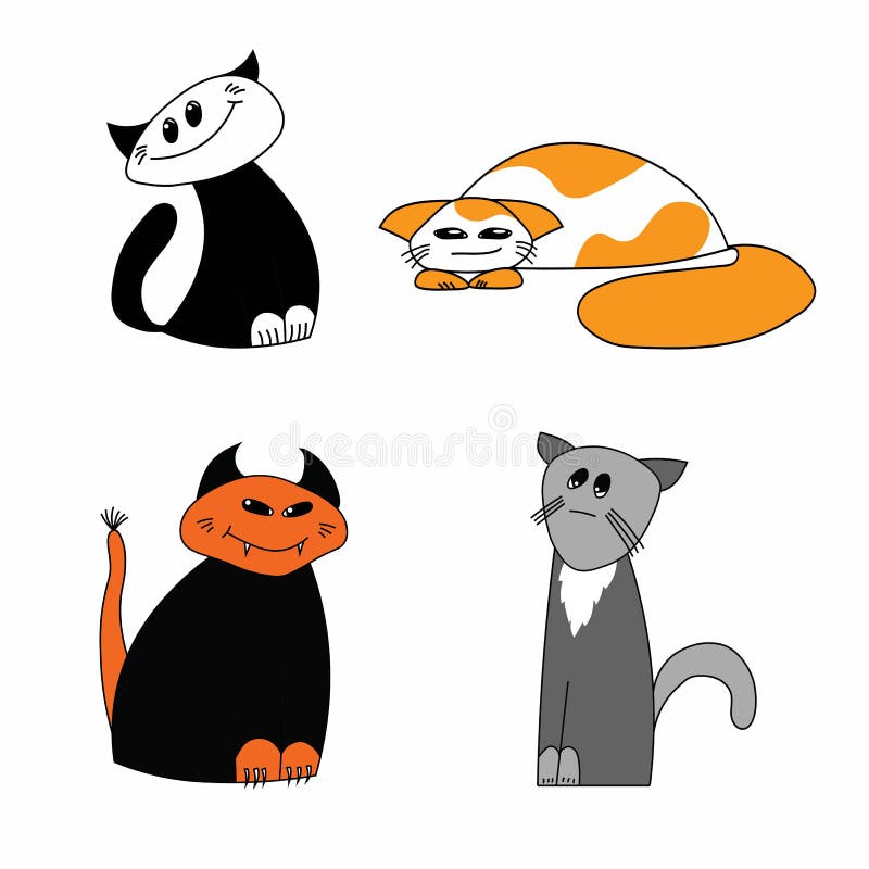 Skinny Cat Cartoon Stock Illustrations – 79 Skinny Cat Cartoon Stock ...