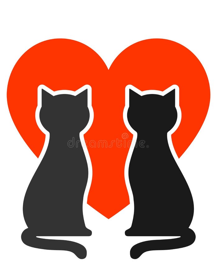 Heart And Cats Paw, Cats And Paw Logo, Cats Love Logo Stock Vector ...