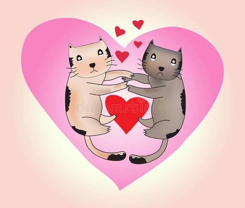 Cats Lover Vector, Cat Valentines Lover, Cats Vector Stock Vector ...