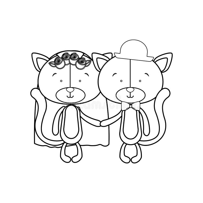 Cats married icon image stock illustration. Illustration of character ...