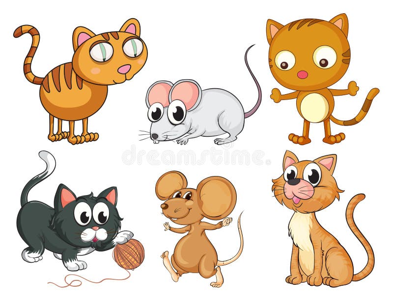 Cartoon pets collection stock vector. Illustration of cute - 9281804