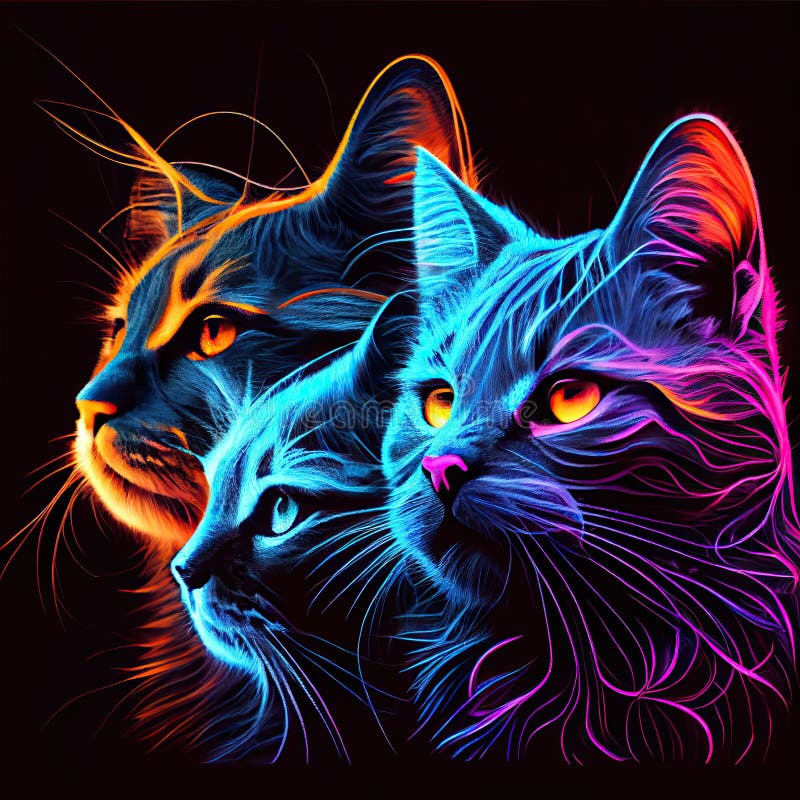 Neon Effect Generative Ai Stock Illustrations – 10,699 Neon Effect ...