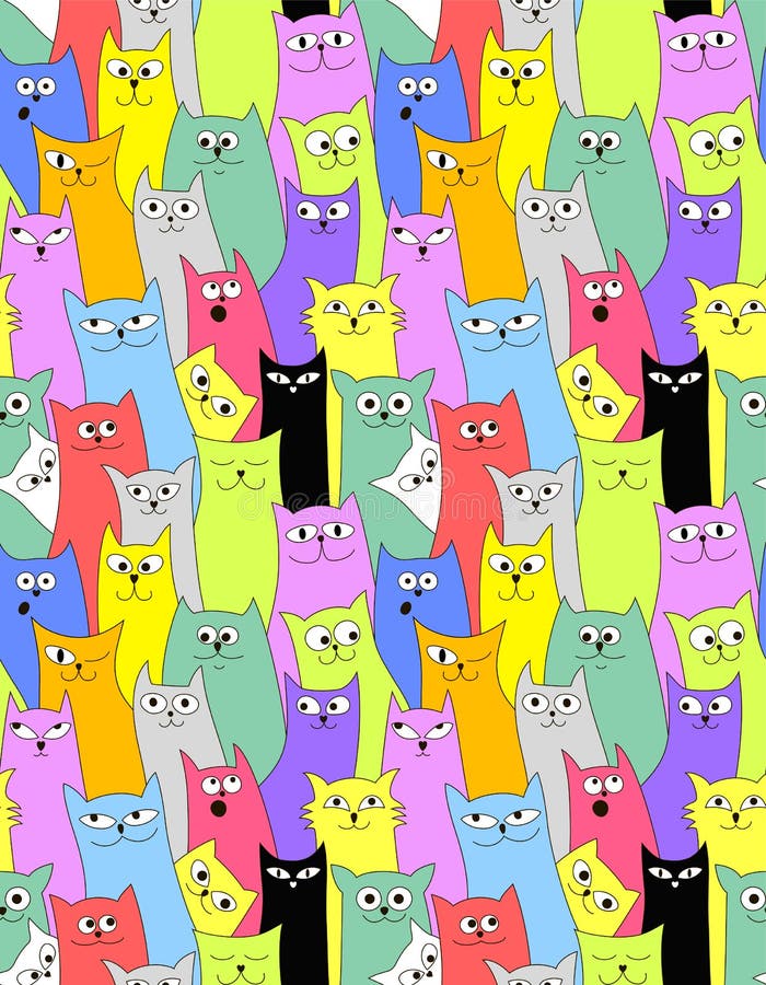 Seamless Funny Doodles Pattern Stock Vector - Illustration of drawn ...
