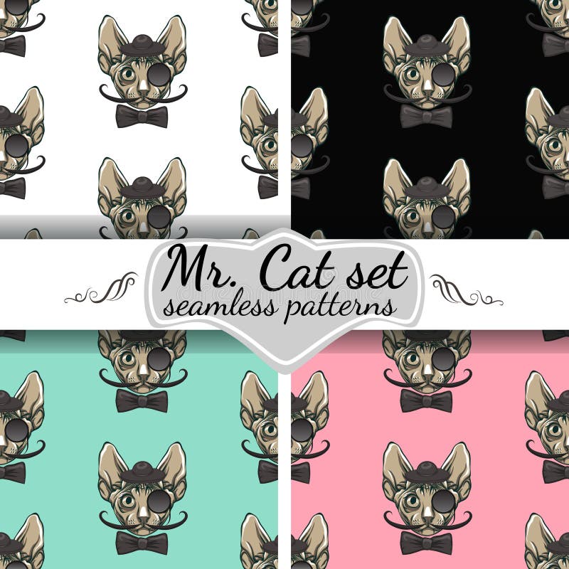 Mustache Cats Stock Illustrations – 1,038 Mustache Cats Stock ...