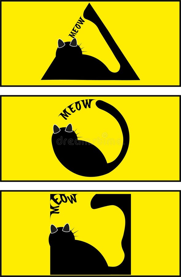 Cats shapes stock vector. Illustration of circle, vector - 186286077