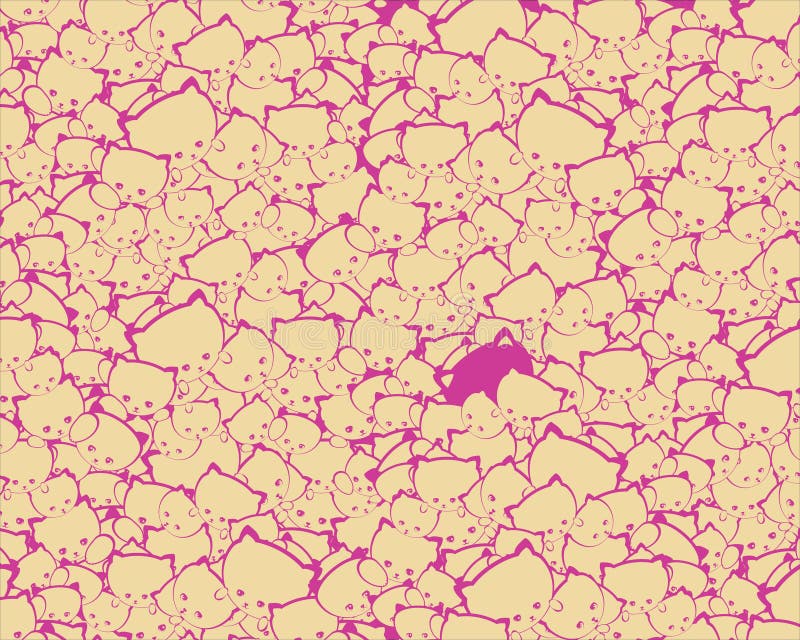 Cats Texture stock vector. Illustration of graphic, beautiful - 10376226