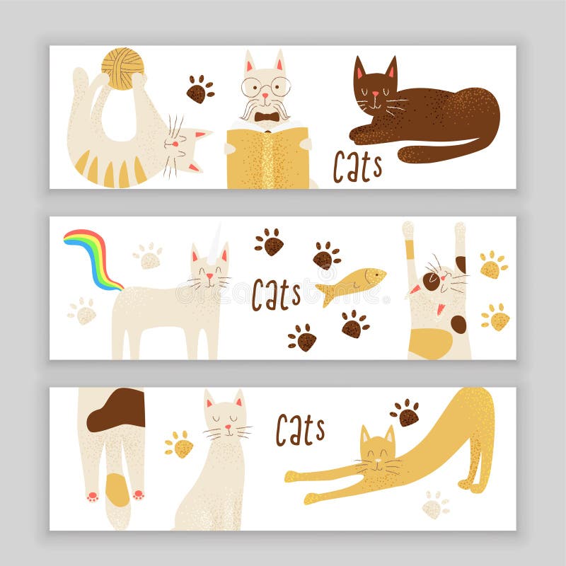 Cats Vector Concept, Friendly Stock Vector - Illustration of friends ...