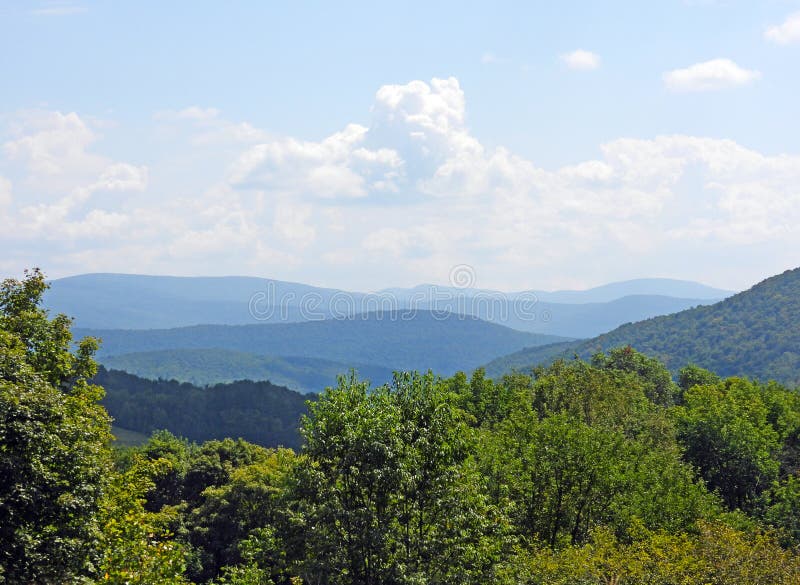 Catskill Mountain Range in NewYorkState High Peaks Late Summer View ...