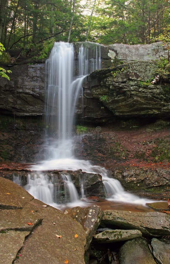 Catskills Waterfall stock photo. Image of serene, water - 1295354