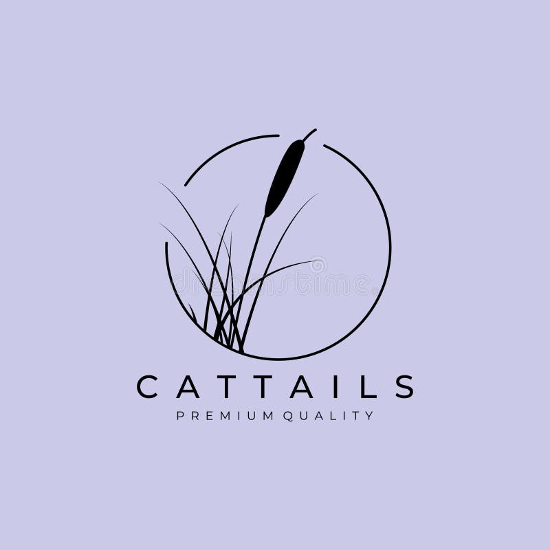 Cattail Premium Logo Vector Illustration Design, Cattail Silhouette ...