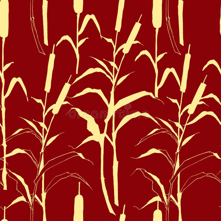 Cattail Pattern Stock Illustrations – 612 Cattail Pattern Stock ...