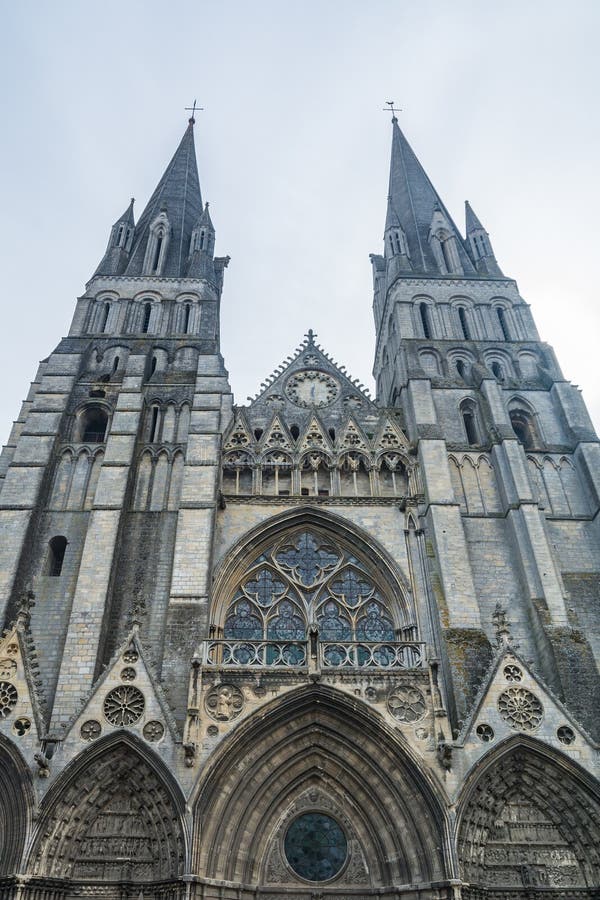 Cattedrale Di Bayeux Normandia Francia Al Crepuscolo Fotografia Stock ...