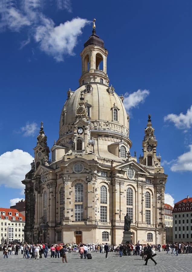 Chiesa Frauenkirche, Dresda Fotografia Stock - Immagine di simbolo ...