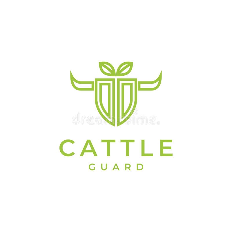 Cattle Animal Head with Shield Logo Design Stock Vector - Illustration ...