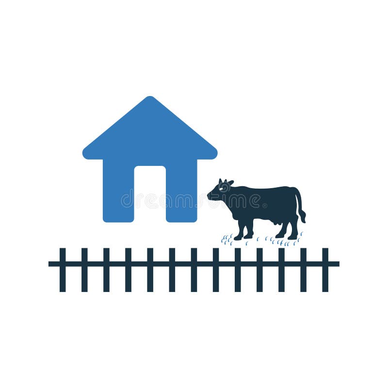 Cattle, Domestic, Feeding Icon. Glyph Style Vector EPS Stock ...
