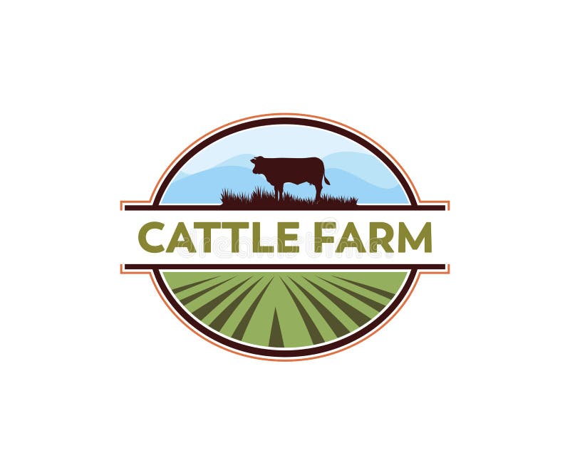 Cattle Farm and Crop or Livestock Vector Logo Design Inspiration Stock ...