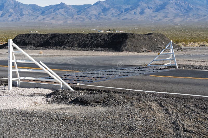 Cattle Guard on Road stock image. Image of cattle, fence - 305567435