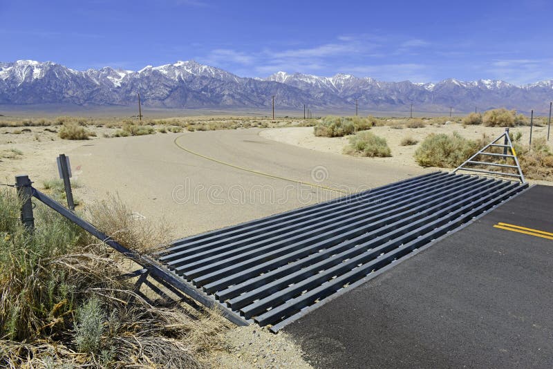 Cattle Guard in Road on Ranch in American West Stock Image - Image of ...