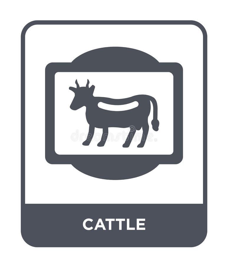 Cattle Icon in Trendy Design Style. Cattle Icon Isolated on White ...