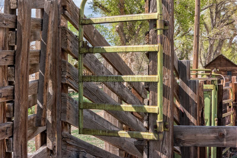Old Wooden Cattle Chute Ranch Stock Photos - Free & Royalty-Free Stock ...