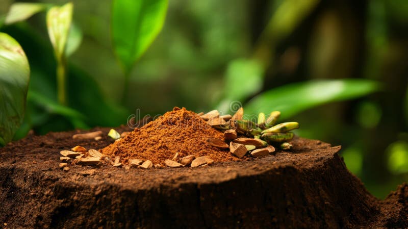 Catuaba Bark Extract on Natural Surface in Amazonian Environment Stock ...