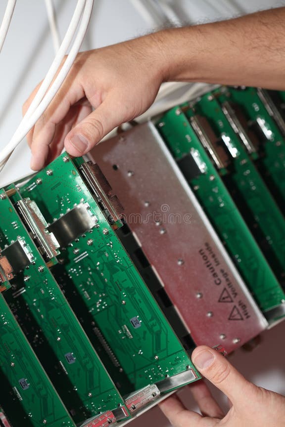 CATV headend stock photo. Image of technology, equipment - 17811776