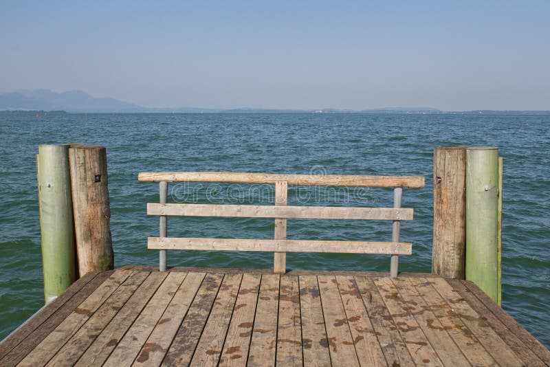 Catwalk on Wood Rope Railing on Sea Beach Stock Photo - Image of ...