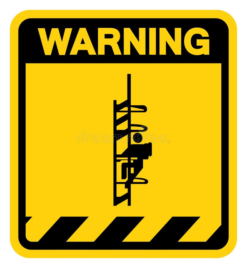Catwalk Hazard Warning Sign, Vector Illustration, Isolate on White ...