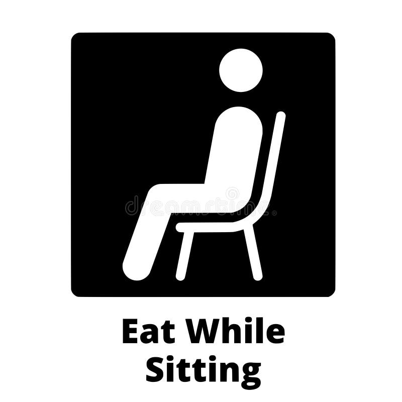 Cau2 Eat while sitting stock vector. Illustration of sitting - 243183696