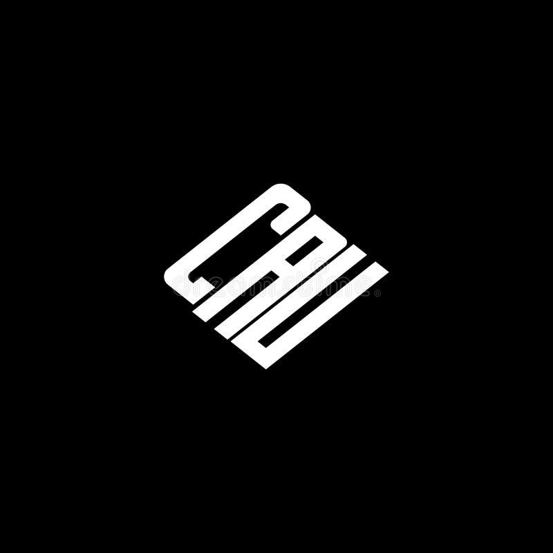 CAU Letter Logo Design on Black Background Stock Illustration ...