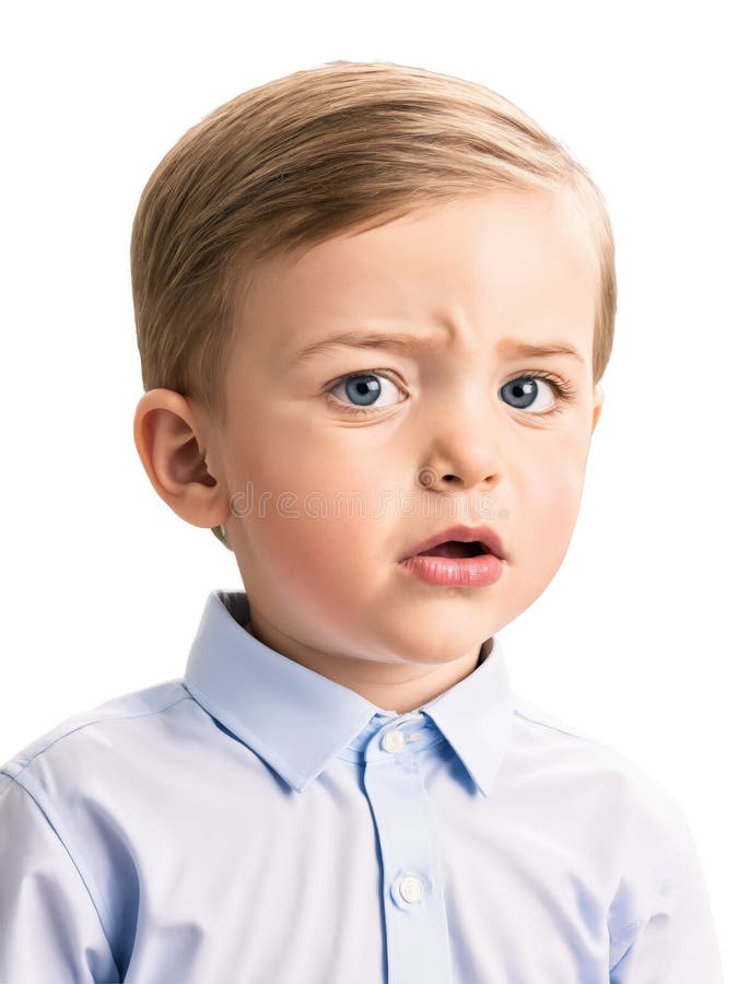 Caucasian Child Biting Lower Lip a Caucasian Child Biting Lower Lip ...