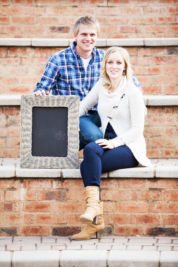 Caucasian Couple Sitting Brick Steps Stock Photos - Free & Royalty-Free ...